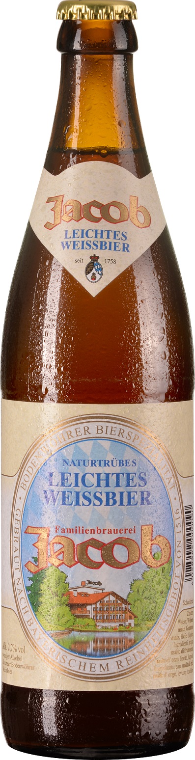 Jacob Leichtes Weissbier 20 x 0,5l | getraenkedienst.com