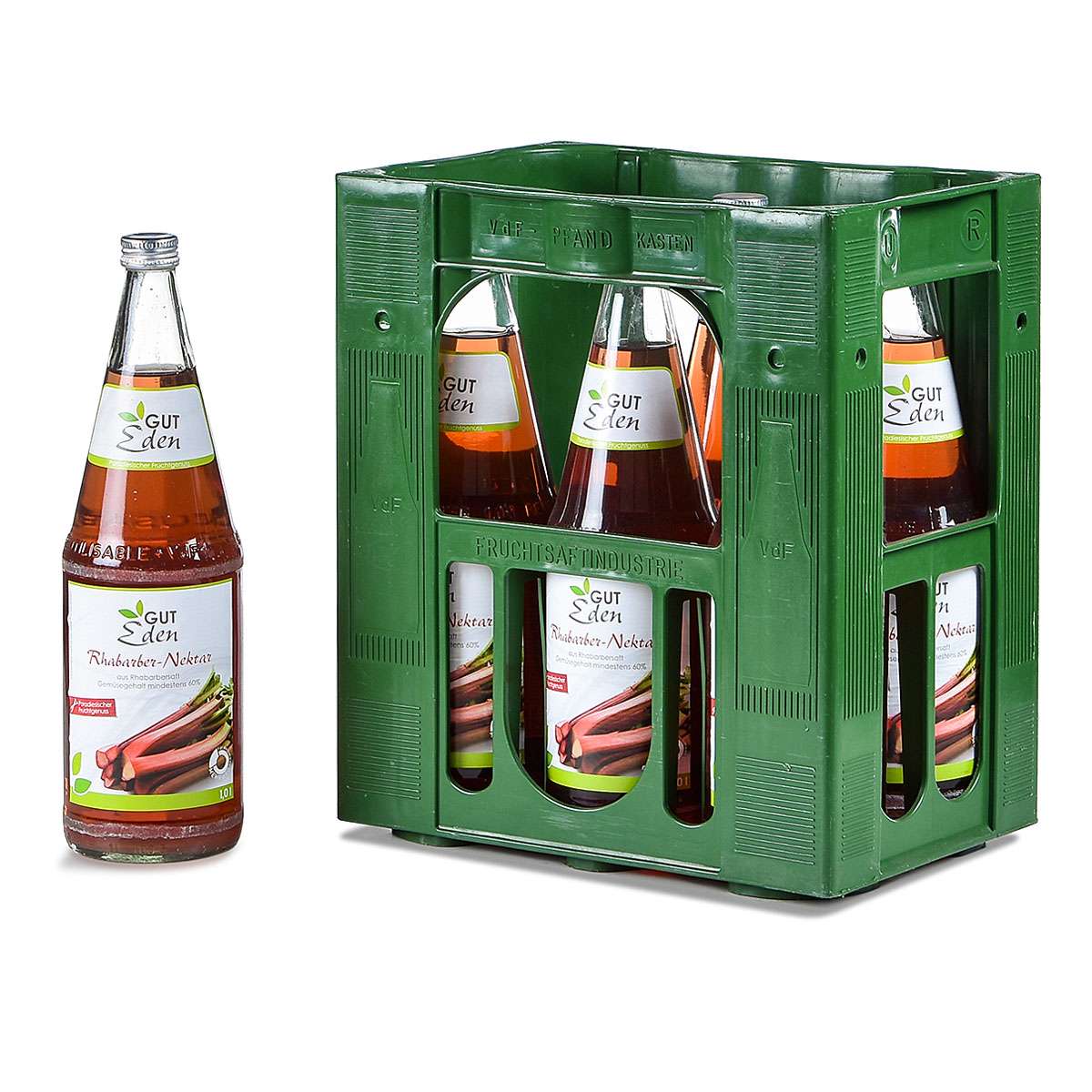 Gut Eden Rhabarber-Nektar 6 x 1l | getraenkedienst.com