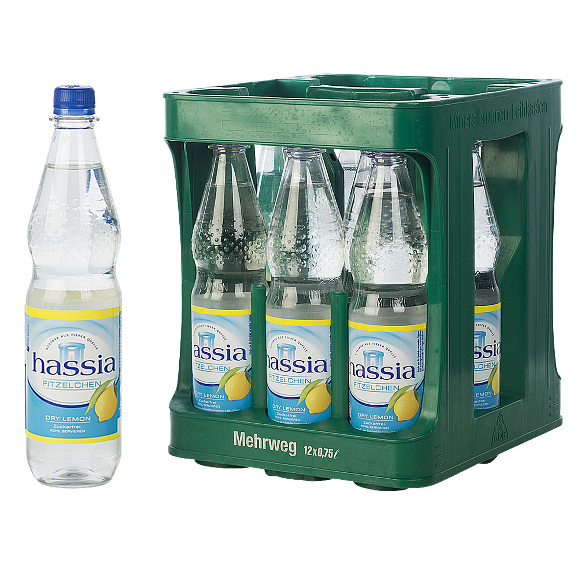 Hassia Dry Lemon zuckerfrei 12 x 0,75l | getraenkedienst.com