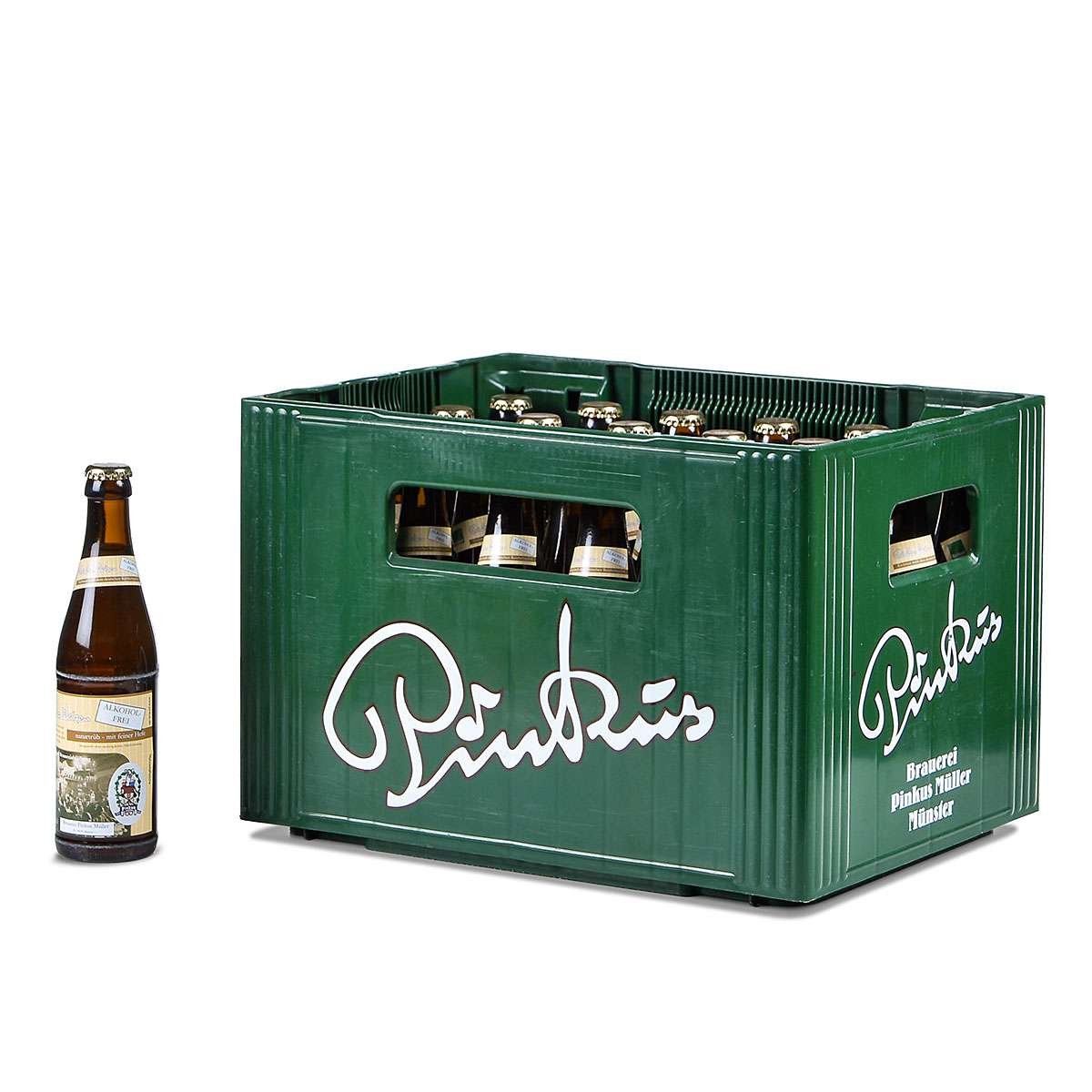 Pinkus Hefe Weizen alkoholfrei 24 x 0,33l | getraenkedienst.com
