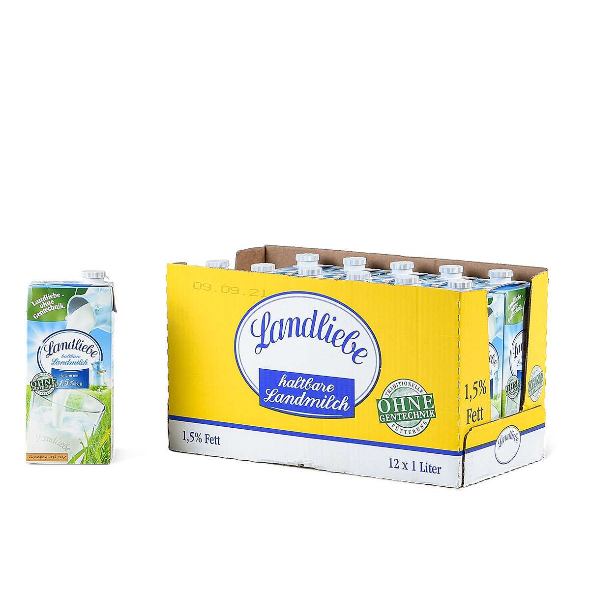 Landliebe haltbare Landmilch 1,5% Fett 12 x 1l | getraenkedienst.com