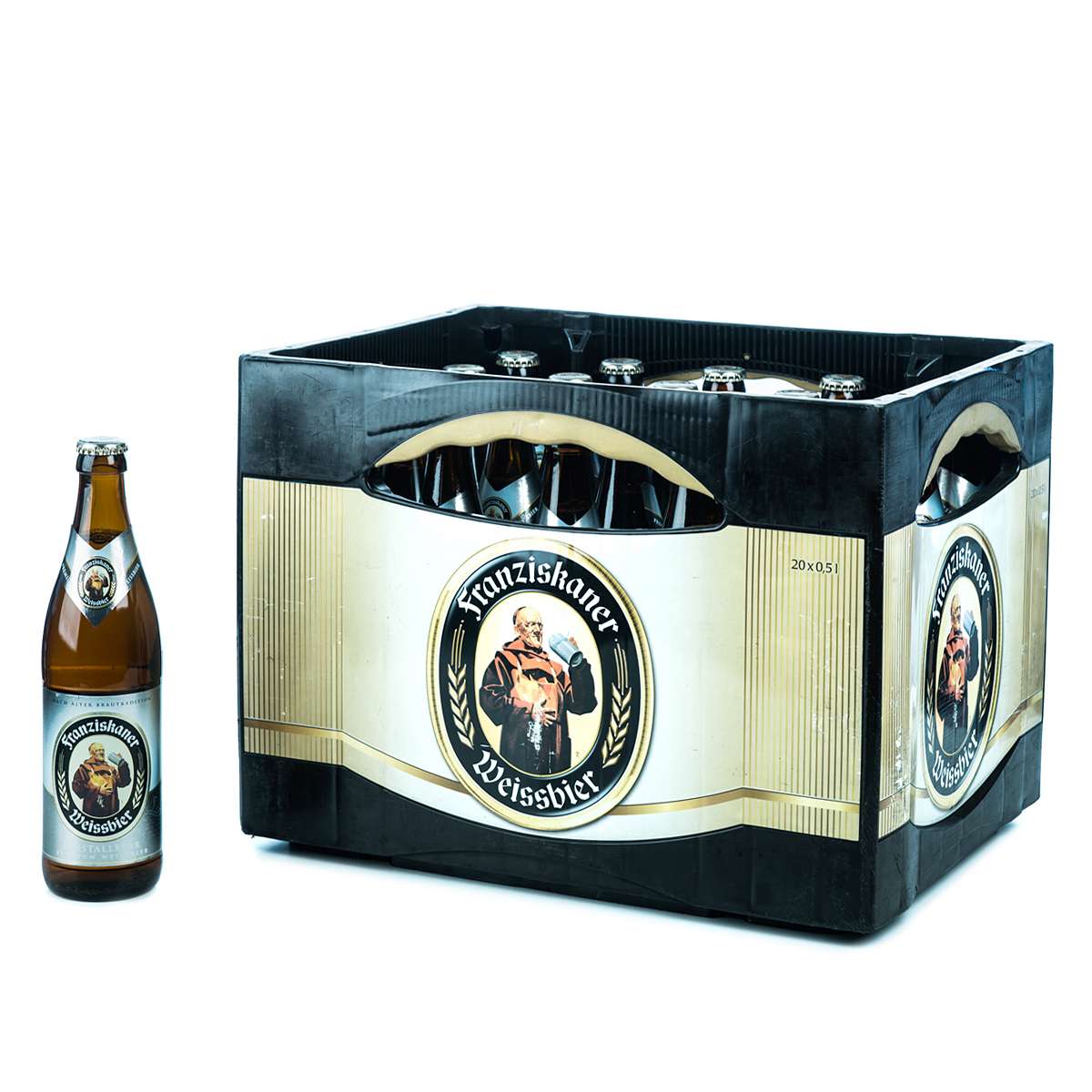 Franziskaner Hefe-Weißbier Kristallklar 20 x 0,5l | getraenkedienst.com