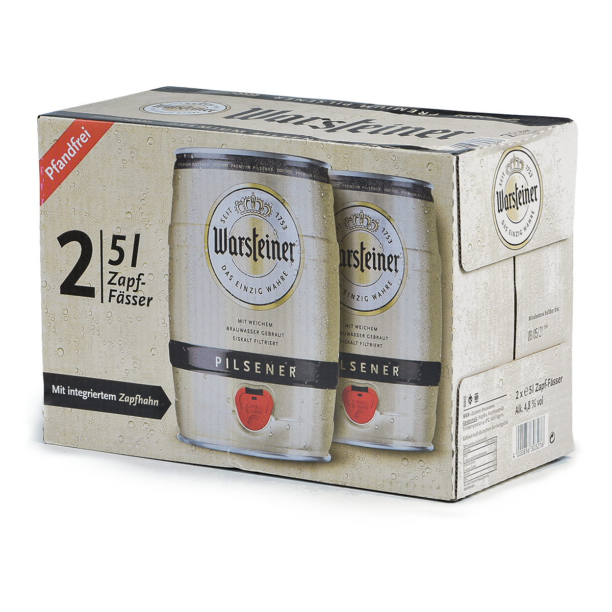 Warsteiner Pils 2 x 5l online bestellen | getraenkedienst.com