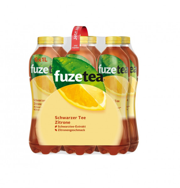 Fuze Tea schwarzer Tee Zitrone 6 x 1l PET | getraenkedienst.com