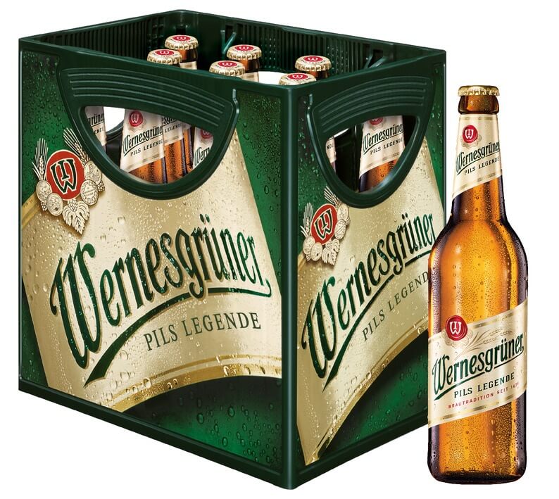 Wernesgrüner Pils 11 x 0,5l online bestellen | getraenkedienst.com