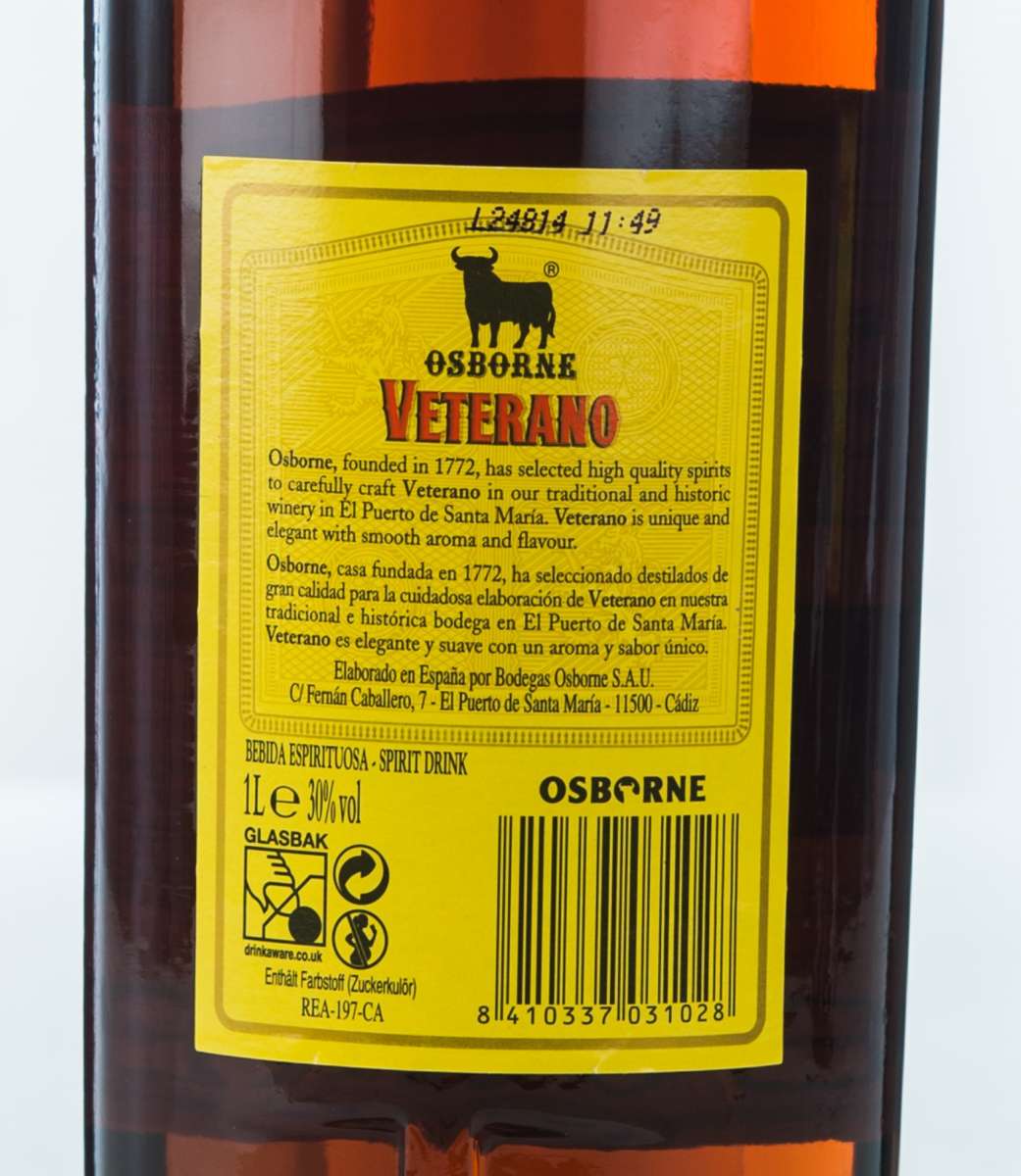 Osborne Veterano Weinbrand Brandy 1l | getraenkedienst.com
