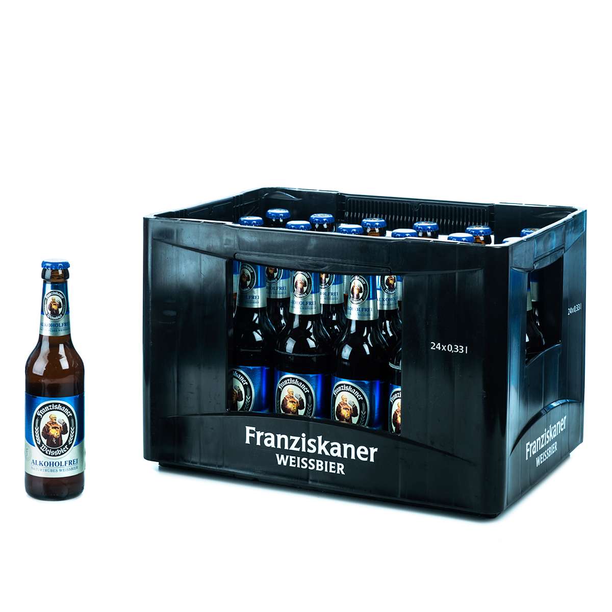 Franziskaner Hefe-Weißbier alkoholfrei 24 x 0,33l | getraenkedienst.com