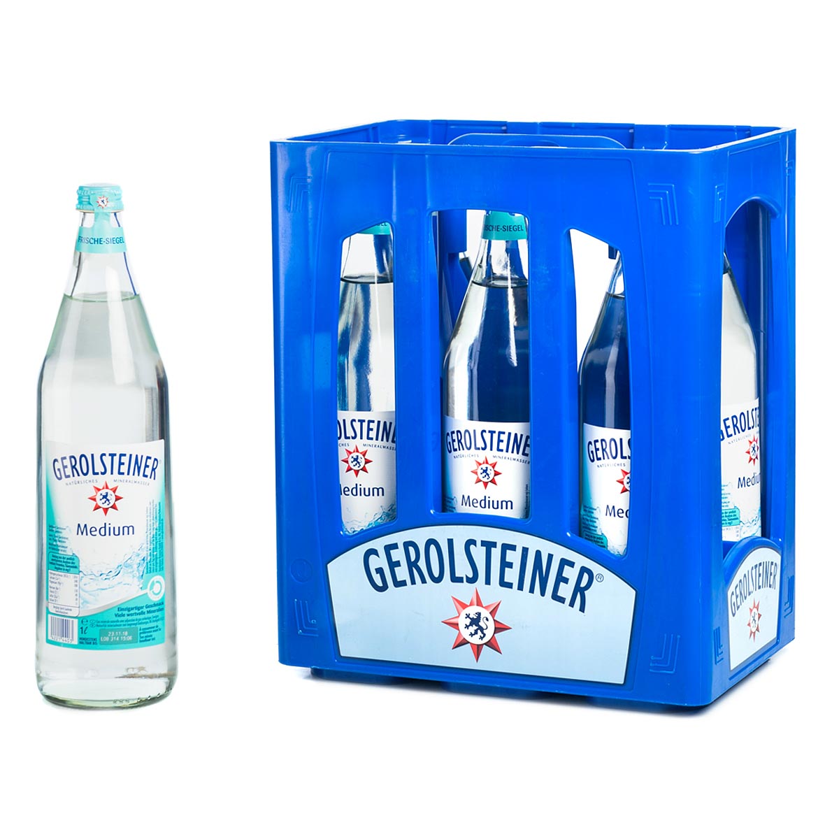 Gerolsteiner Medium 6 x 1l Glas online bestellen | getraenkedienst.com