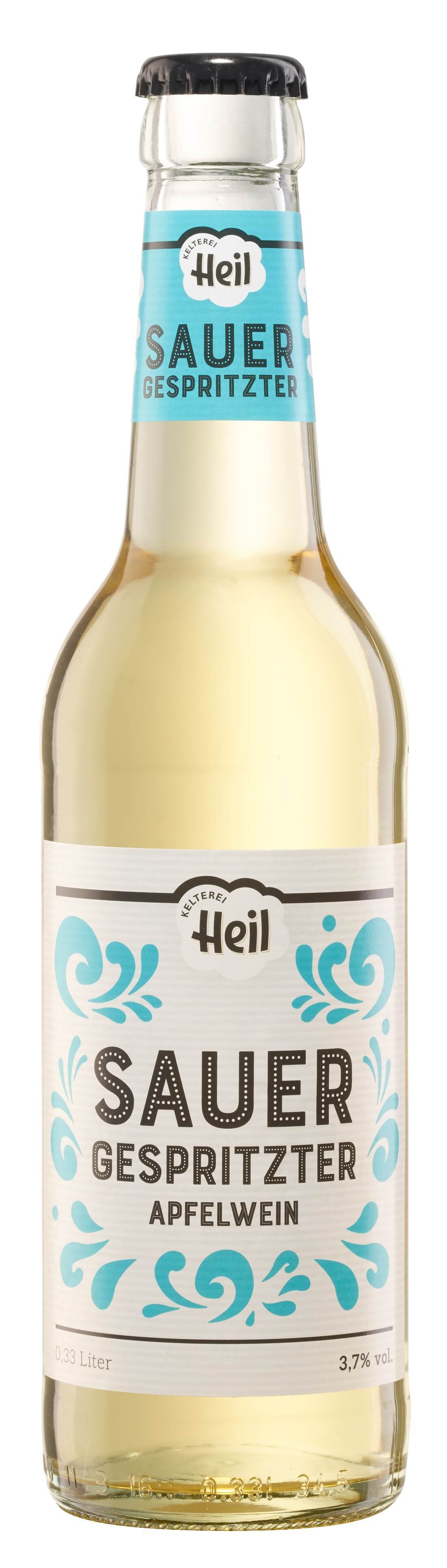 Heil Sauer-Gespritzter Apfelwein 12 x 0,33l | getraenkedienst.com