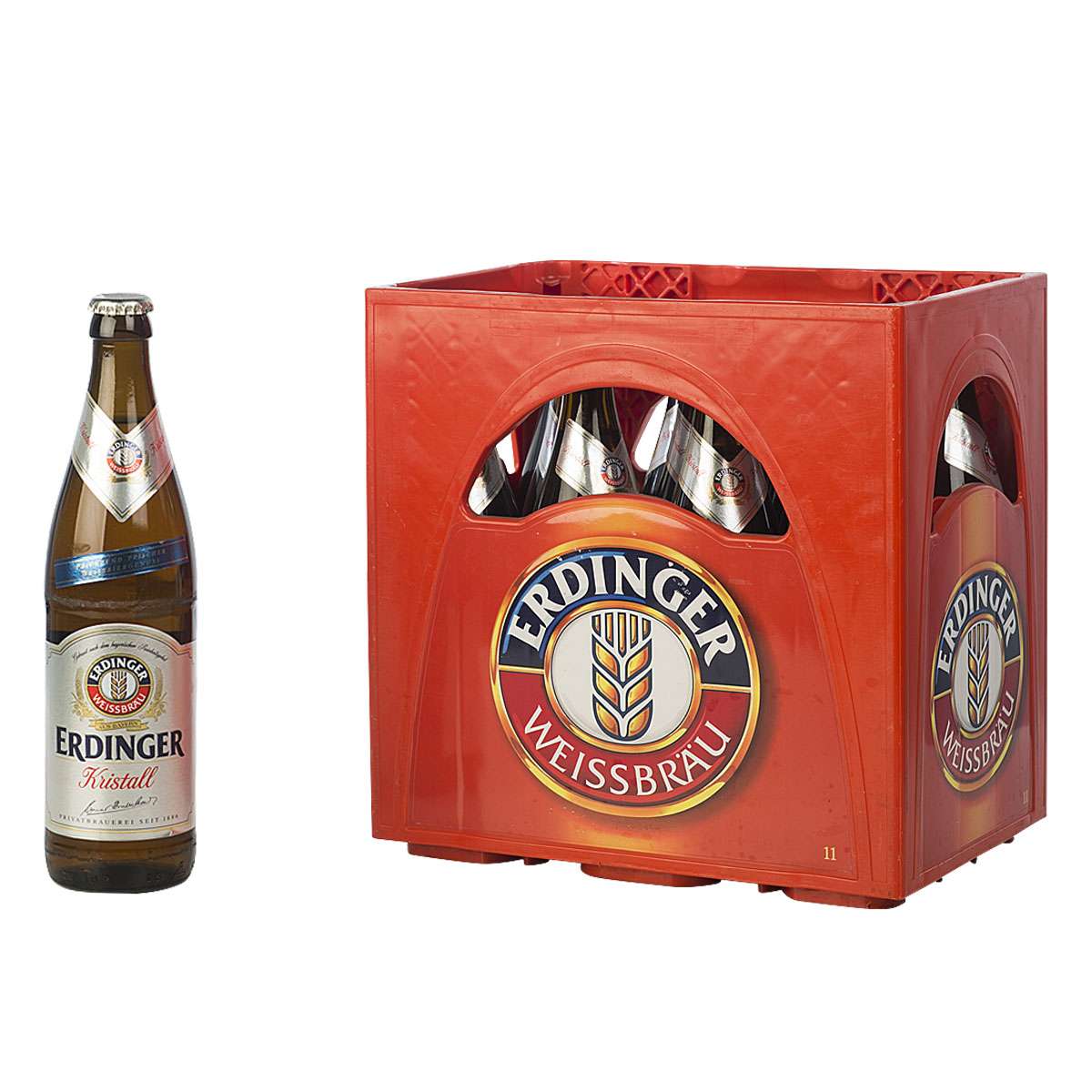 Erdinger Kristallweizen 11 x 0,5l | getraenkedienst.com