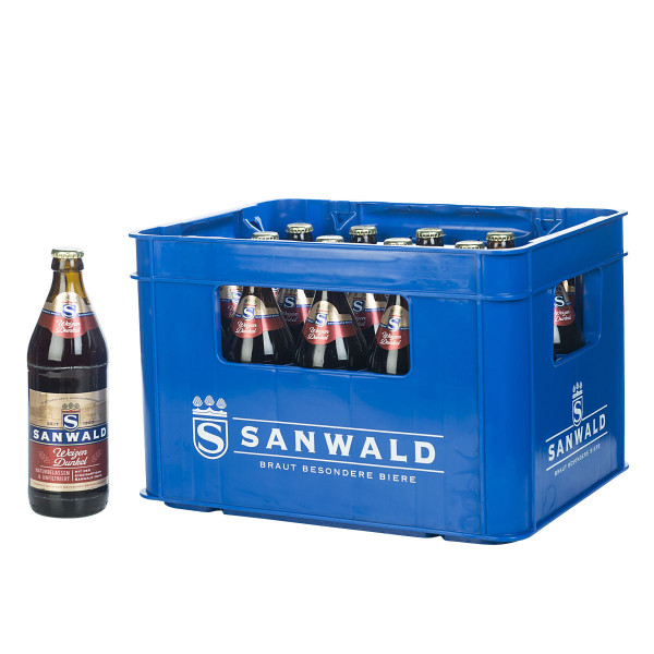 Sanwald Weizen Dunkel 20 x 0,5l online bestellen | getraenkedienst.com