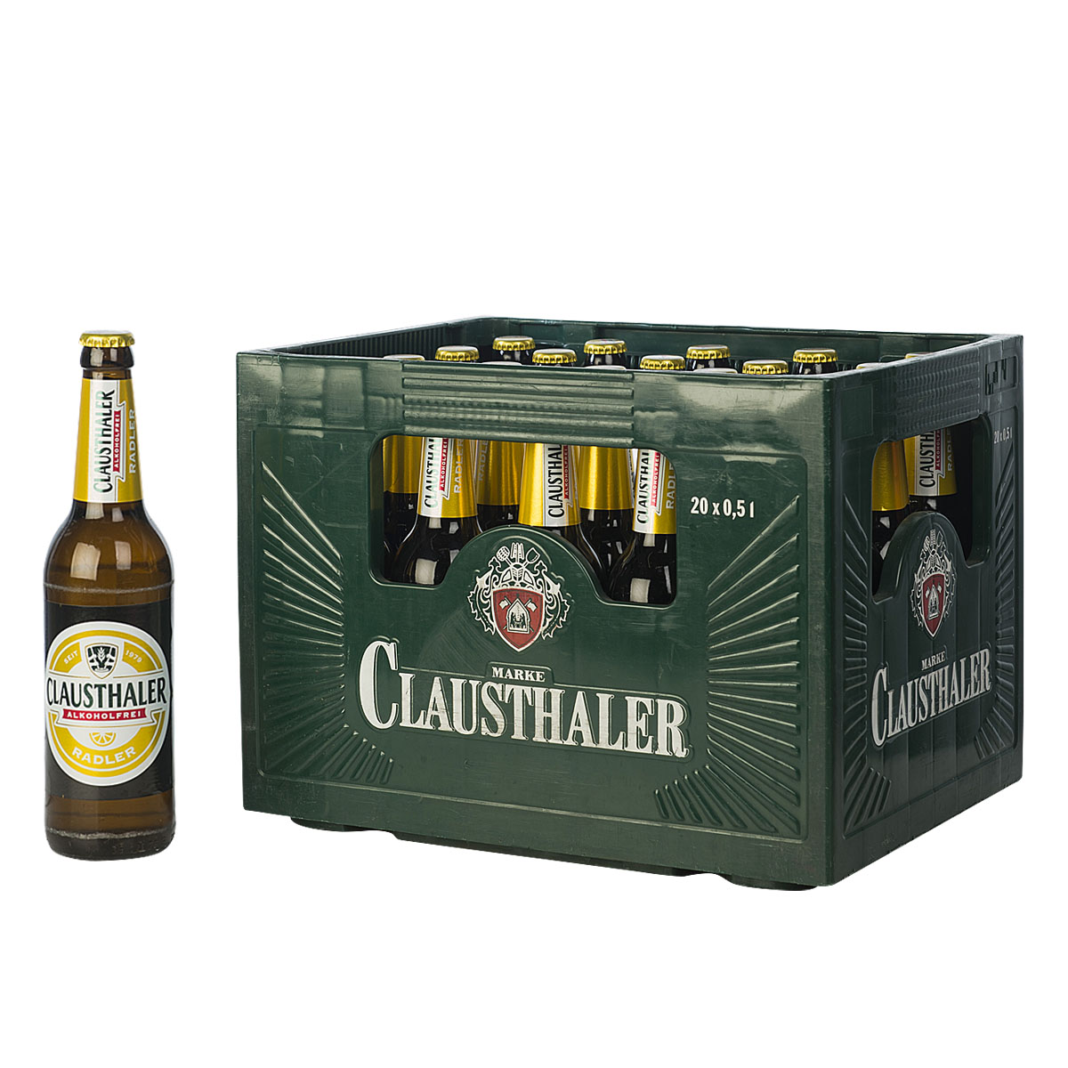 Clausthaler Radler alkoholfrei 20 x 0,5l | getraenkedienst.com