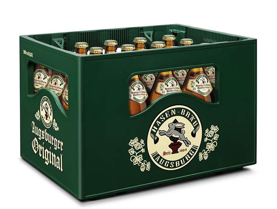 Hasen-Bräu Augsburger Original Naturtrübes Kellerbier 20 x 0,5l ...