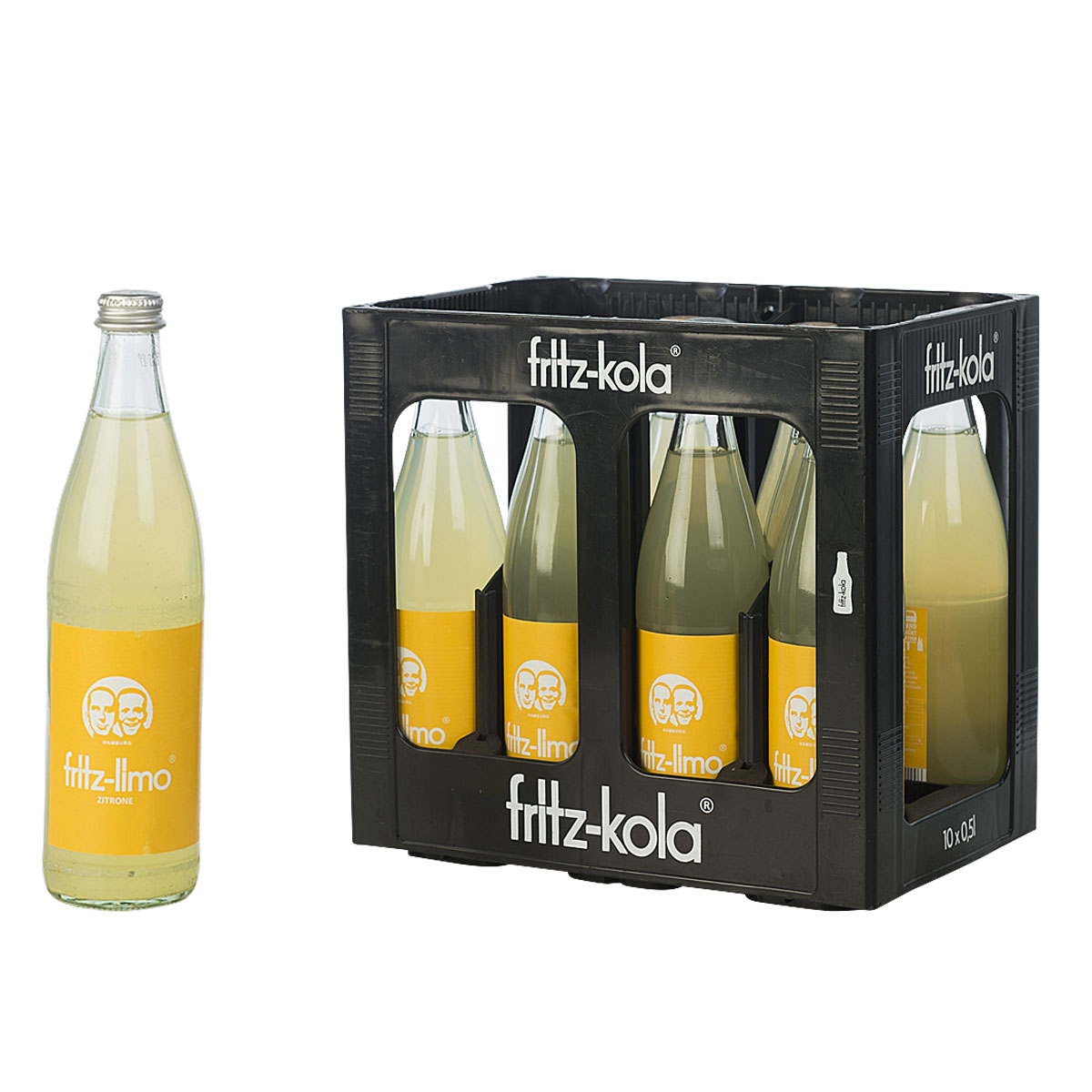 Fritz-limo Zitrone 10 x 0,5l online bestellen | getraenkedienst.com