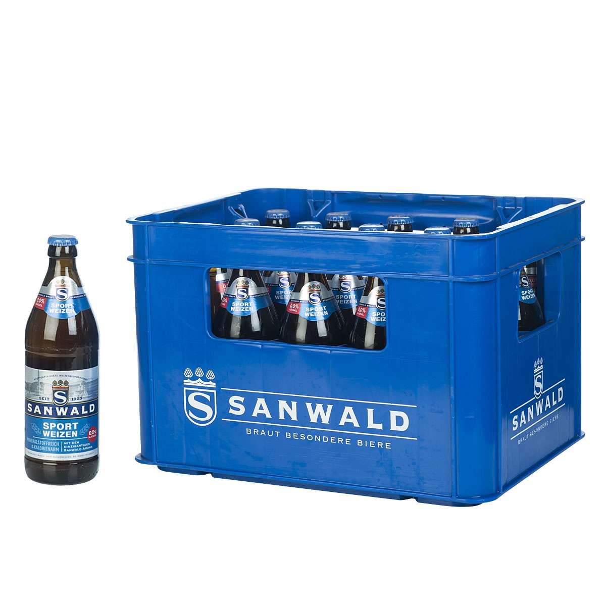 Sanwald Sportweizen alkoholfrei 20 x 0,5l | getraenkedienst.com