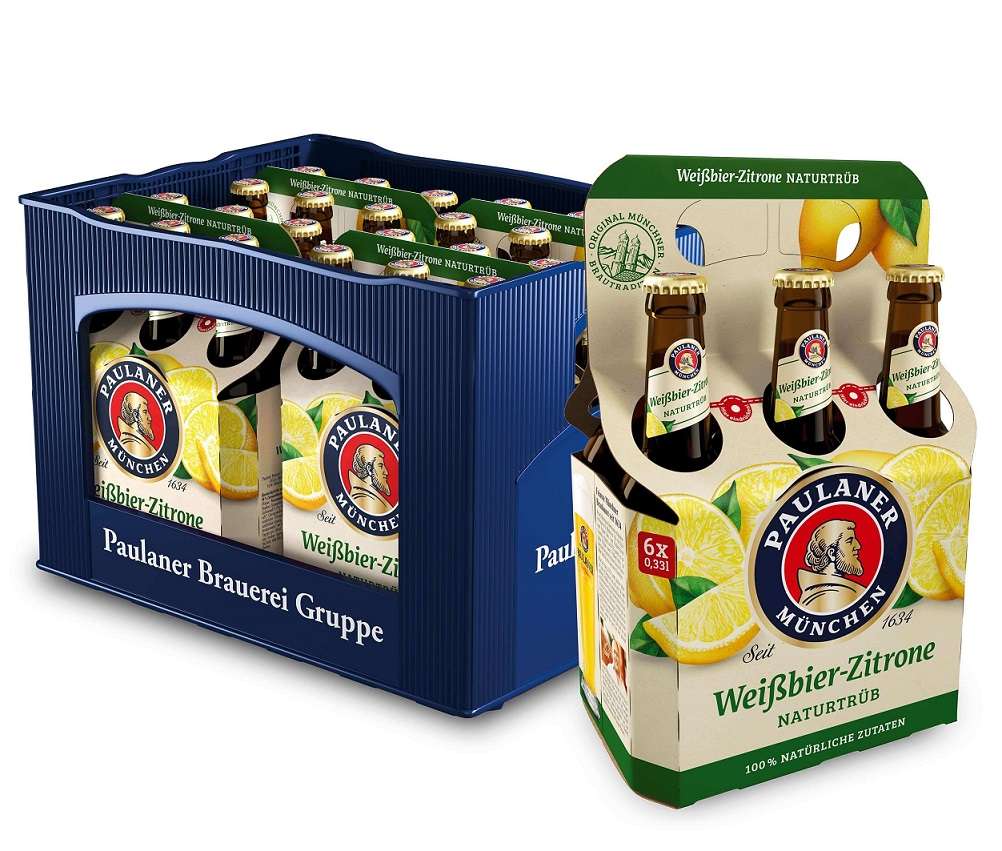 Paulaner Weißbier-Zitrone Naturtrüb "Russ" 24 x 0,33l | getraenkedienst.com