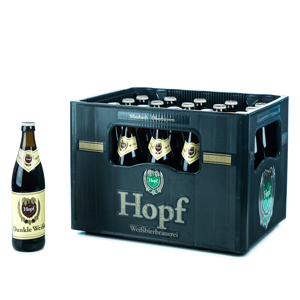 Hopf Dunkle Weiße 20 x 0,5l online bestellen | getraenkedienst.com