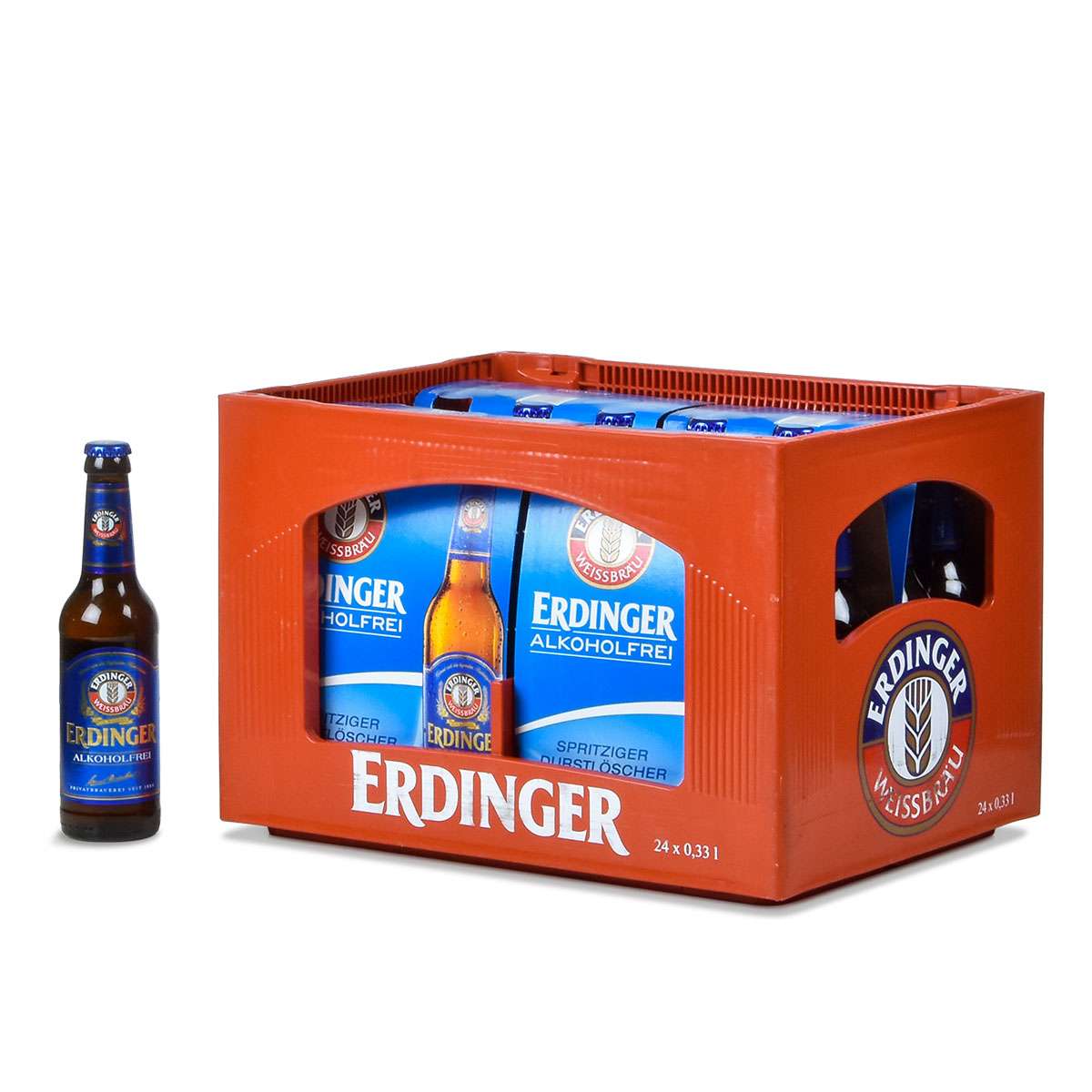 Erdinger Weißbier alkoholfrei 24 x 0,33l | getraenkedienst.com