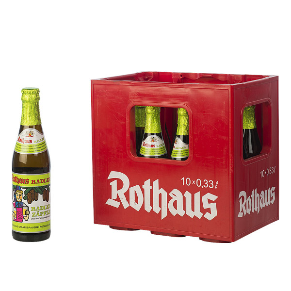 Rothaus Radler Zäpfle 10 x 0,33l | getraenkedienst.com