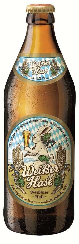 Hasen-Bräu Weißer Hase 20 x 0,5l | getraenkedienst.com