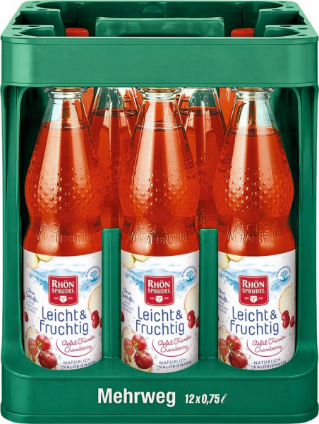RhönSprudel Milde Schorle Apfel-Rote Traube 12 x 0,75l | getraenkedienst.com