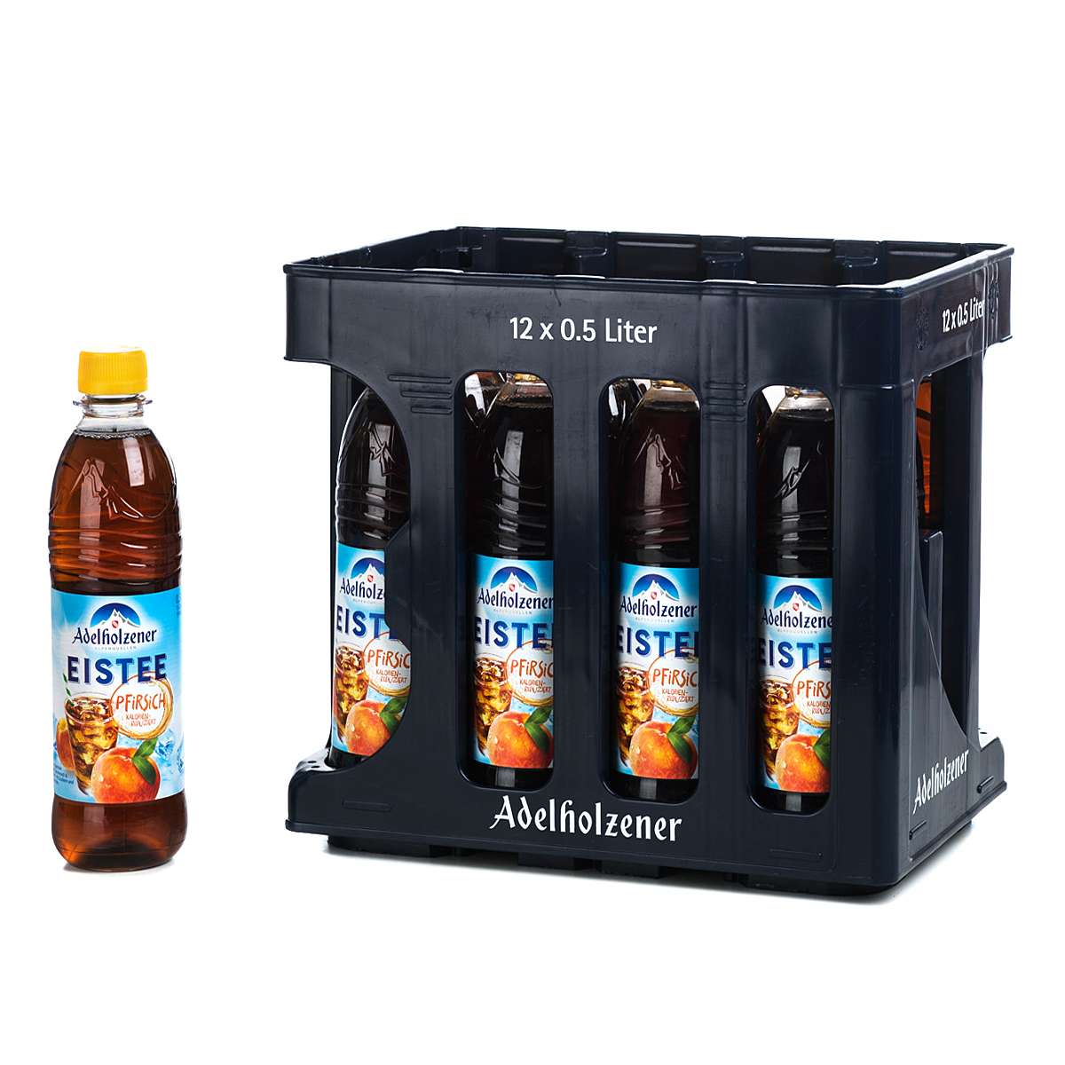 Adelholzener Eistee Pfirsich 12 x 0,5l PET | getraenkedienst.com
